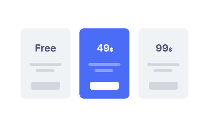 Bootstrap Pricing Tables - Component Snippets | Ayro UI